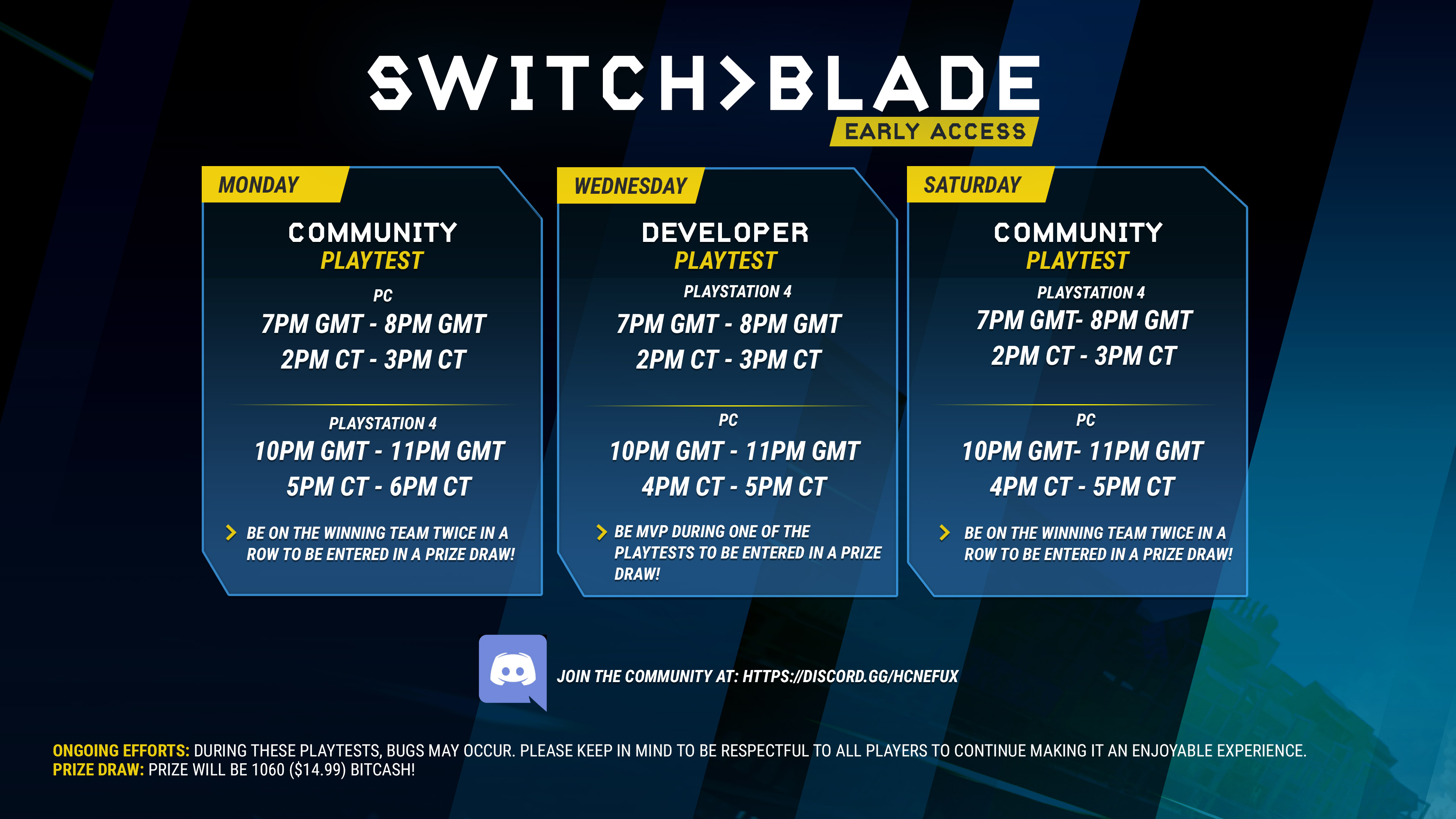 Switchblade PlayTest Times | Switchblade